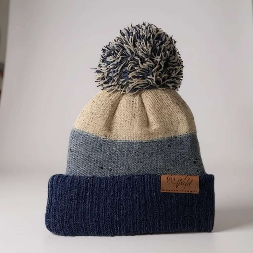 Puff beanie - blue – Keep the Littles Wild