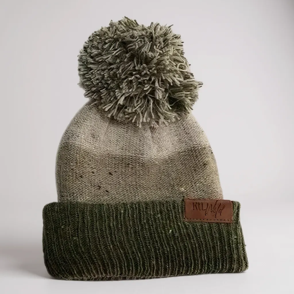 Puff beanie - green – Keep the Littles Wild